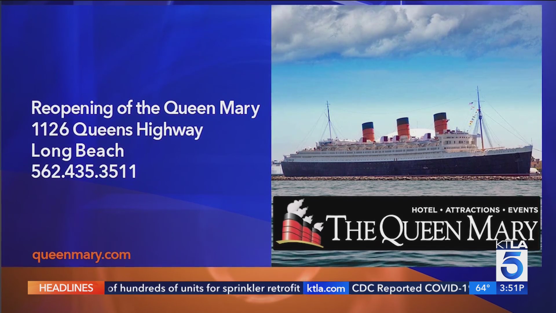 The Queen Mary Staterooms Reopen – KTLA