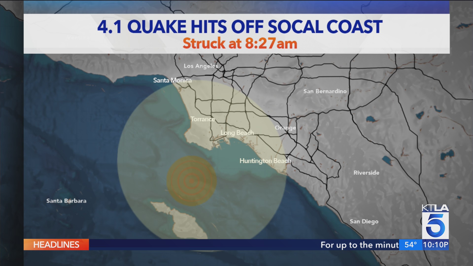 4.1 magnitude quake hits off SoCal coast – KTLA