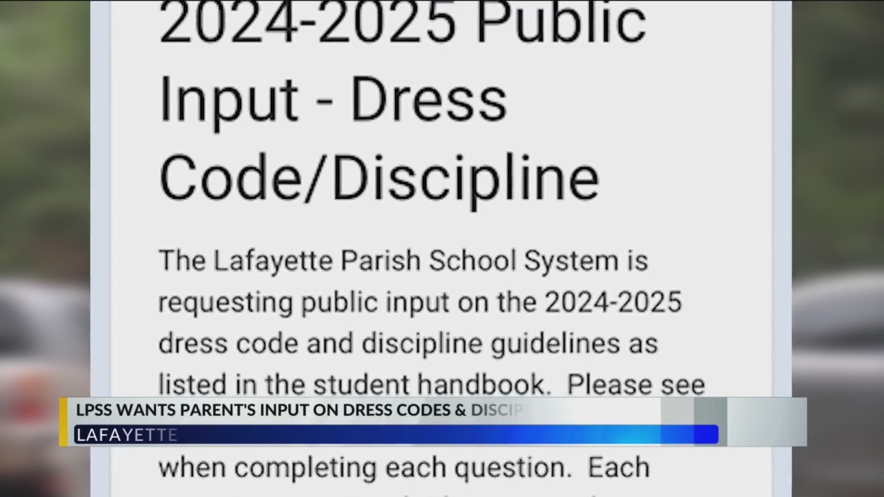 LPSS asking parents for dress code input through survey – KLFY.com