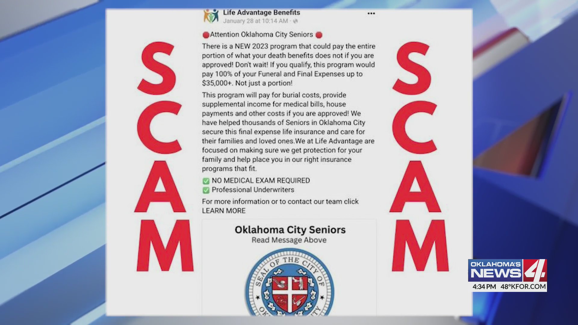OKC police warn seniors about funeral benefits scam – KFOR.com Oklahoma ...