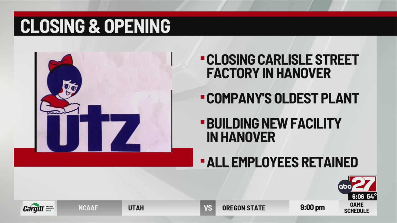 Utz building new York County factory, closing longtime plant – ABC27