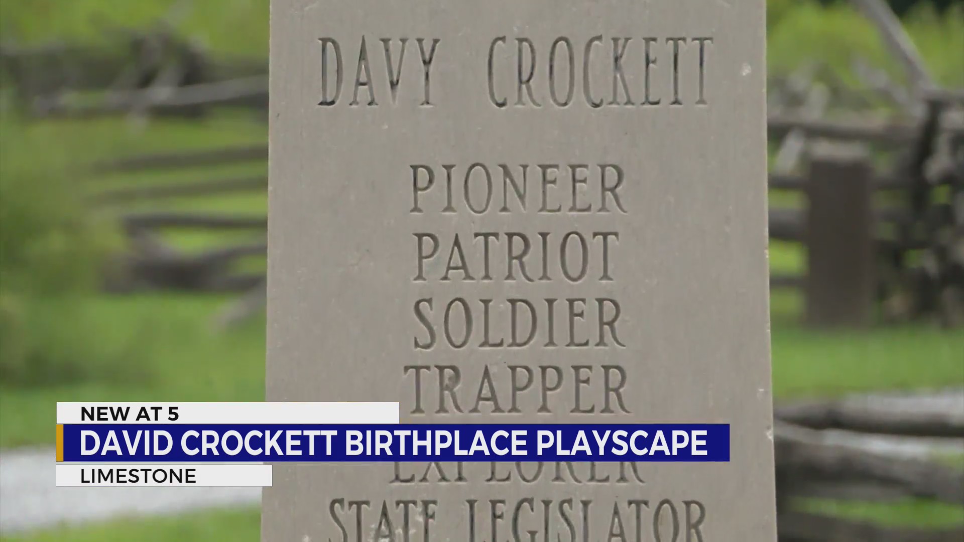 New playscape coming to David Crockett Birthplace State Park – WJHL | Tri-Cities News & Weather