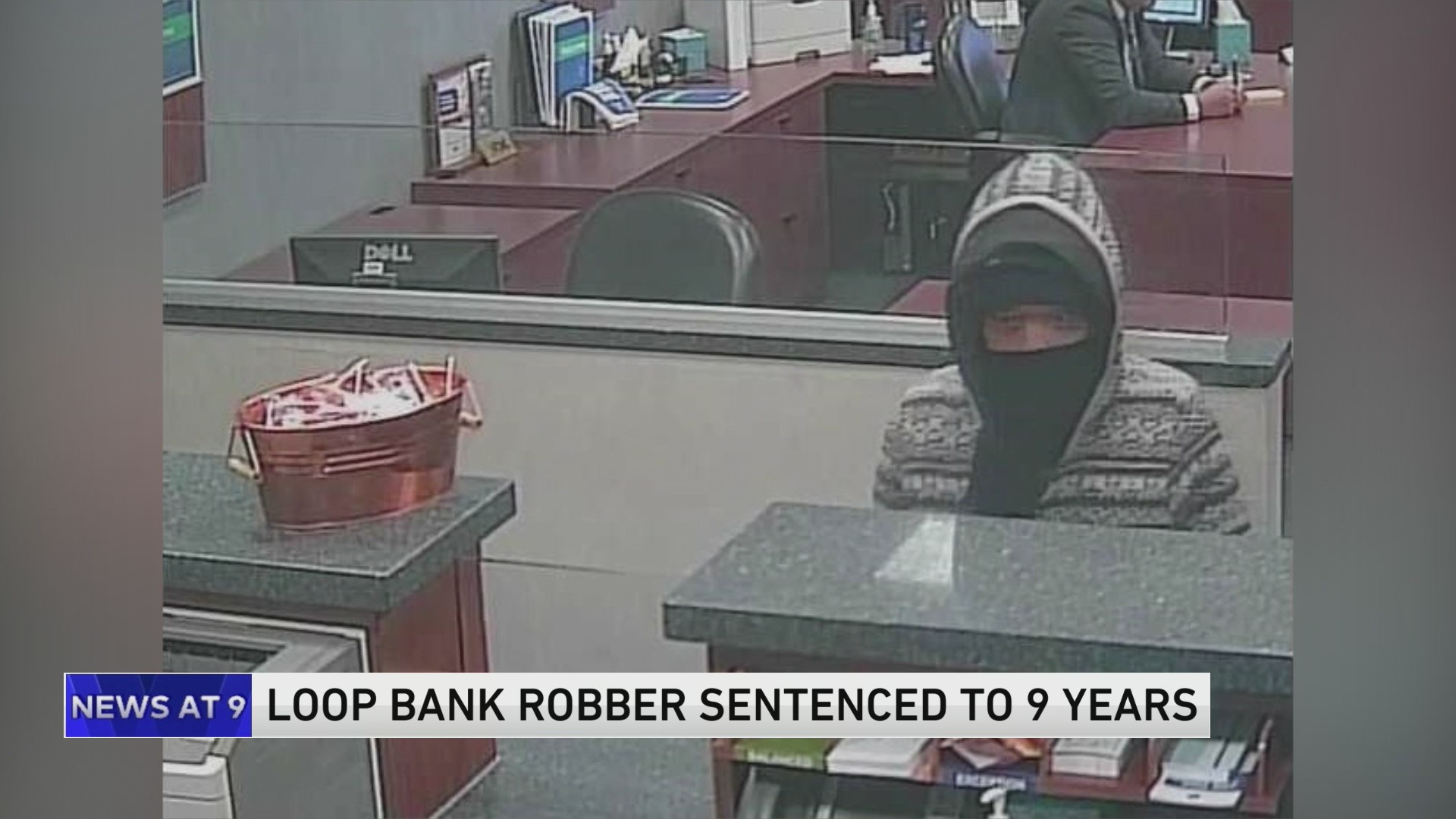 Man guilty of Loop bank robbery sentenced to 9 years in prison – WGN-TV