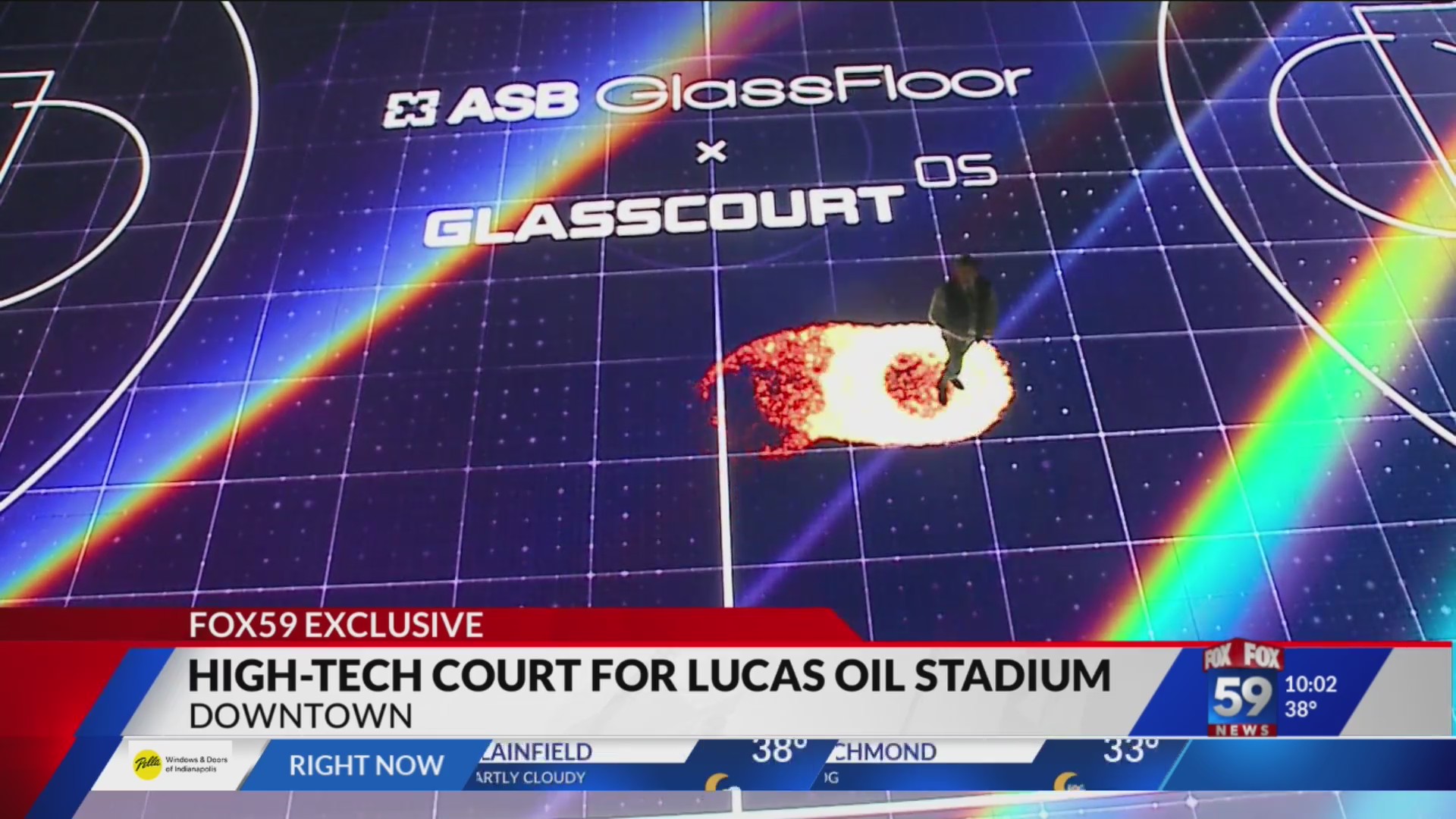 Exclusive sneak peek of LED basketball courts to be used during All ...