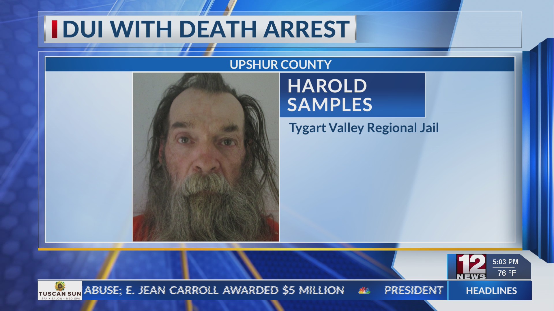 Man arrested for DUI with death – WBOY.com