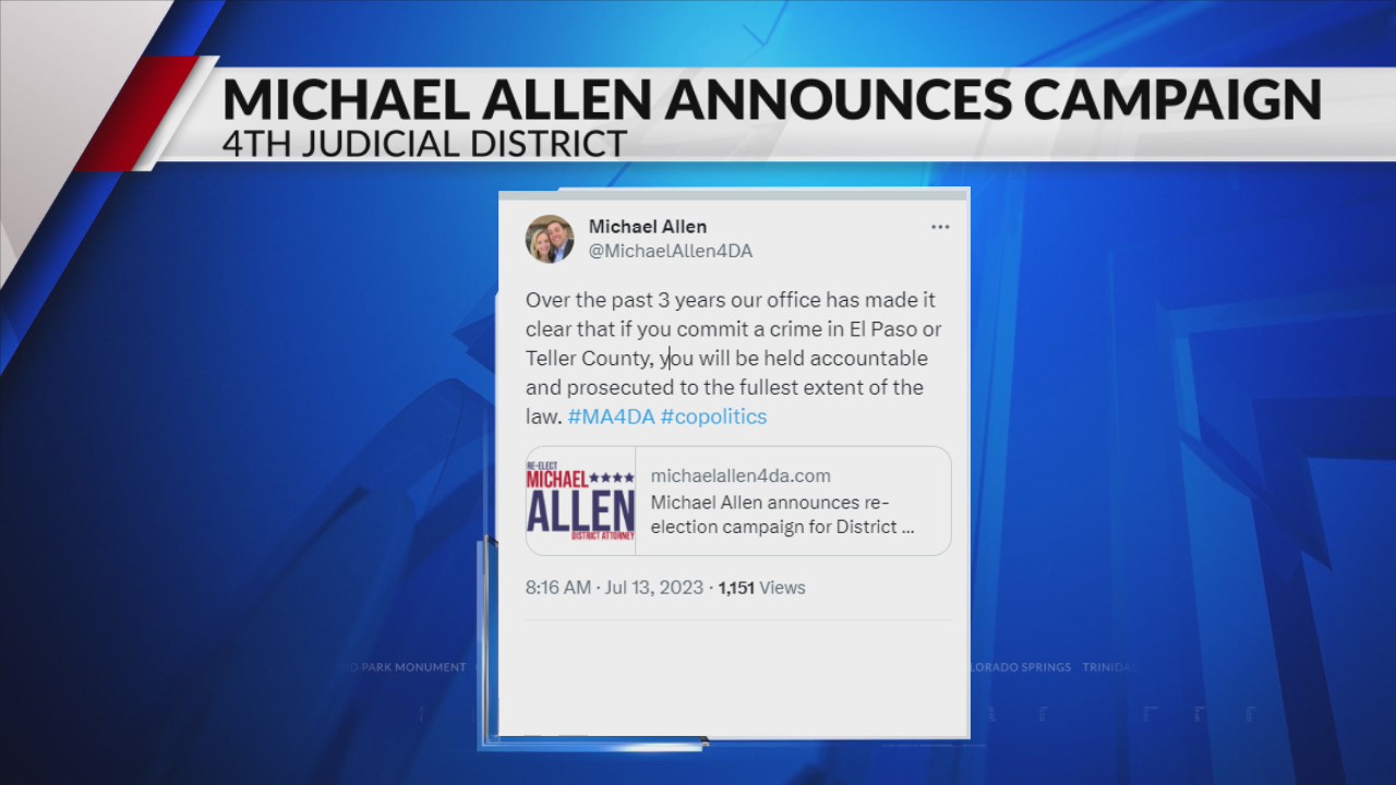 DA Michael Allen announces reelection campaign – FOX21 News Colorado