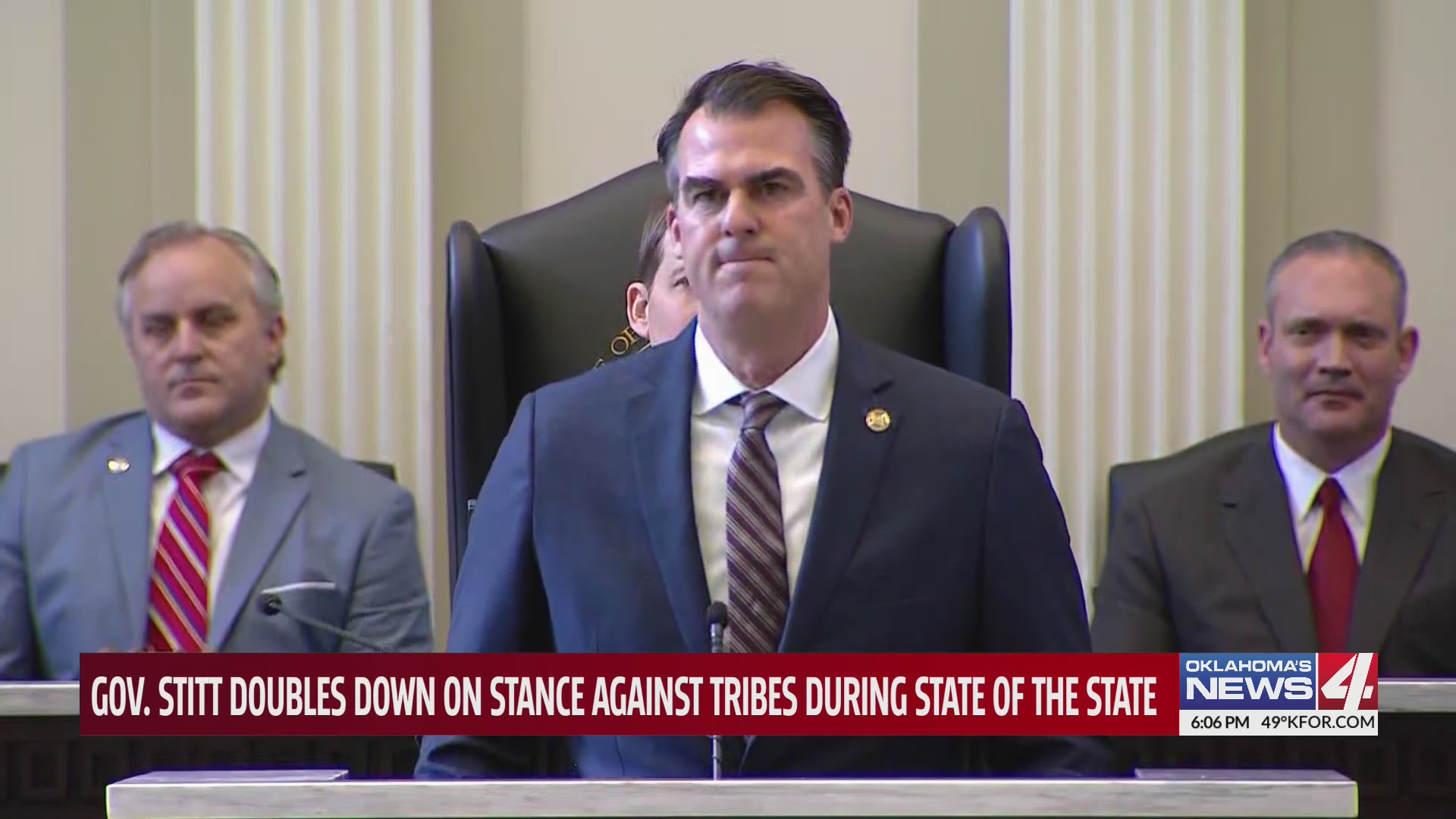 Gov. Stitt doubles down on stance against tribes during State of the ...