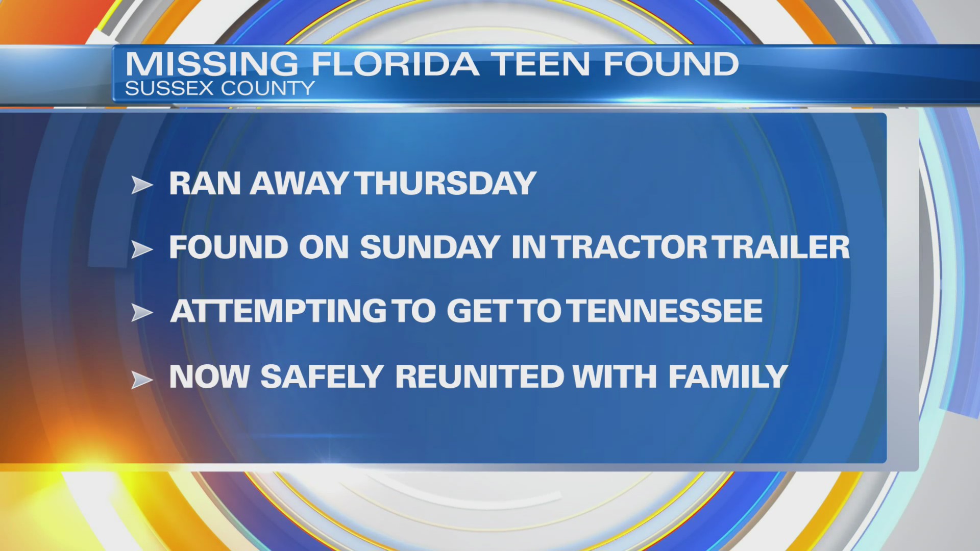 Missing Florida girl found traveling in truck in Sussex County – WAVY.com