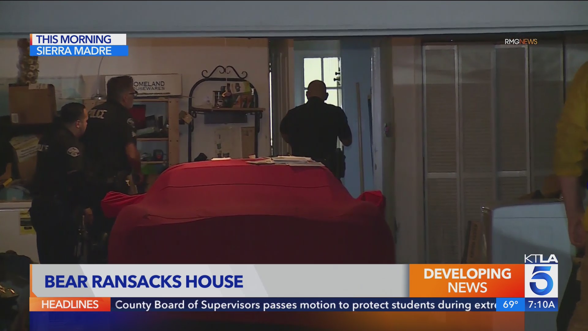 Bear believed to be inside Sierra Madre home after ransacking fridge – KTLA