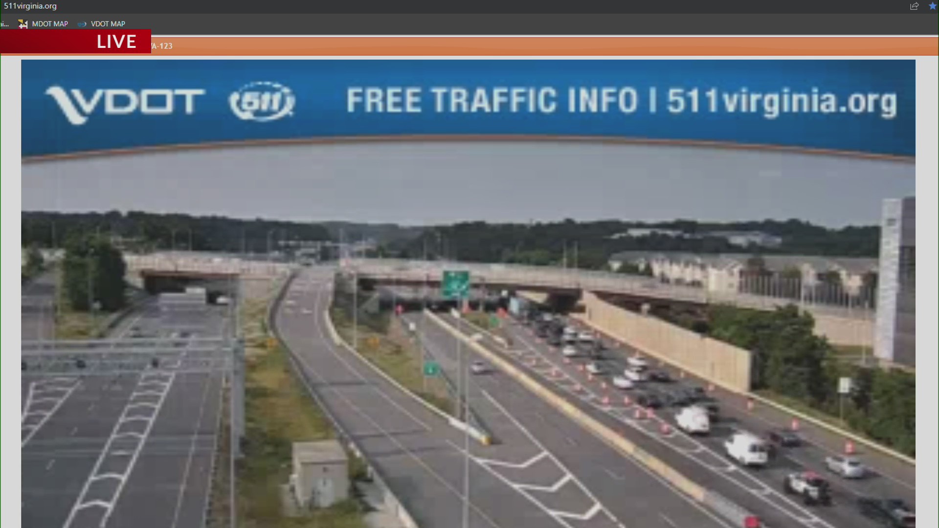 I-95 lanes at Fairfax County Parkway were blocked for a few hours due ...