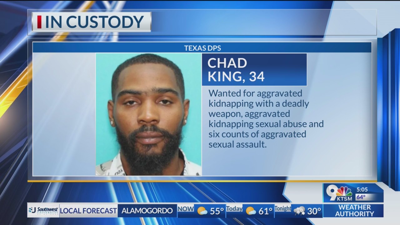 Chad King in custody after being most wanted list, wanted for aggravated kidnaping with deadly ...
