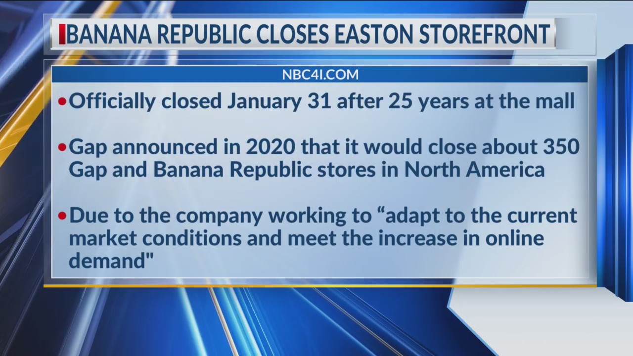 Banana Republic closes Easton storefront after 25 years – NBC4 WCMH-TV