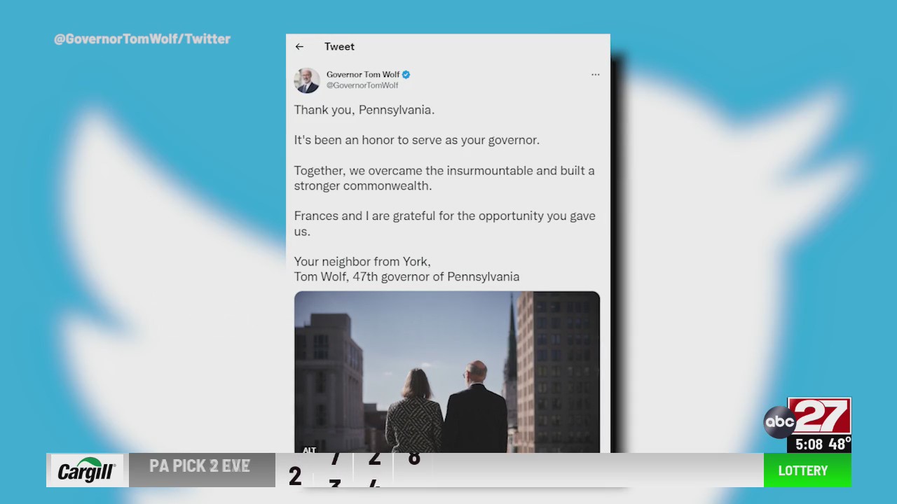 Governor Wolf says goodbye before exiting office – ABC27