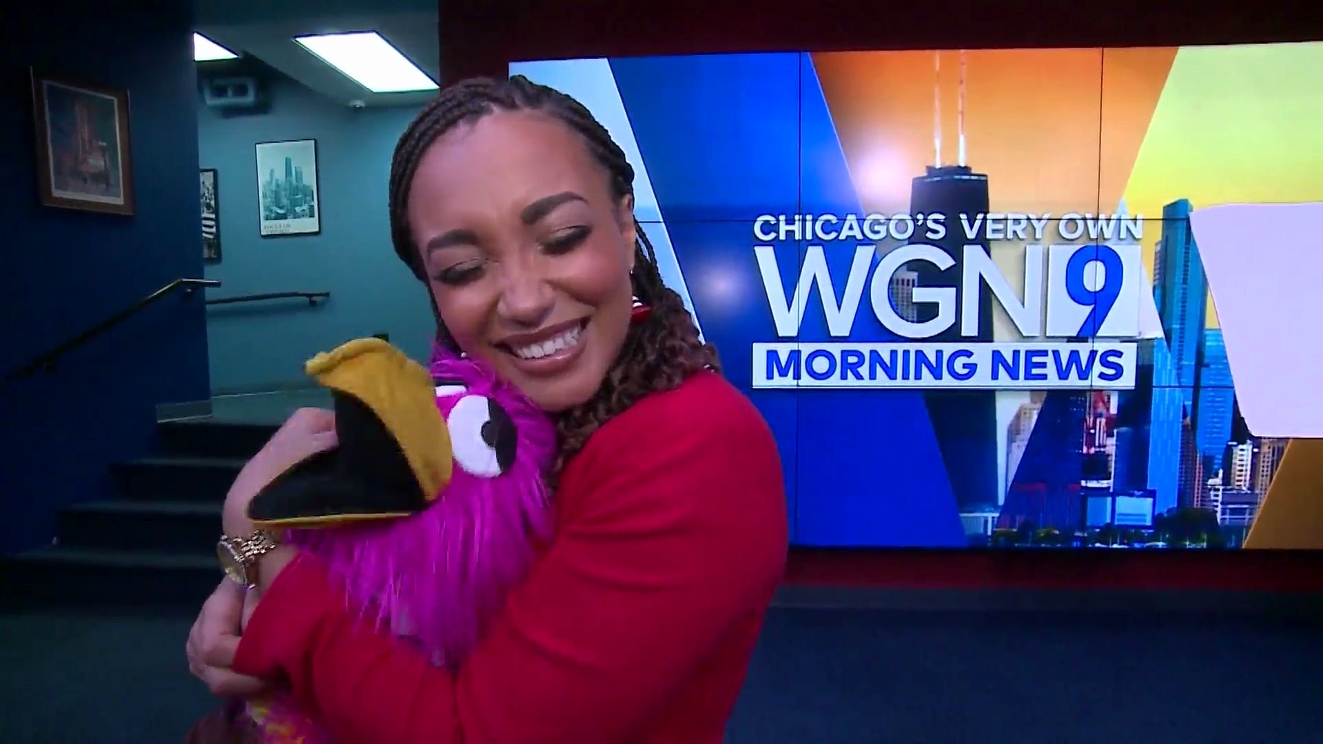 Chad the Bird celebrates ‘Hug a Newsperson Day’ – WGN-TV