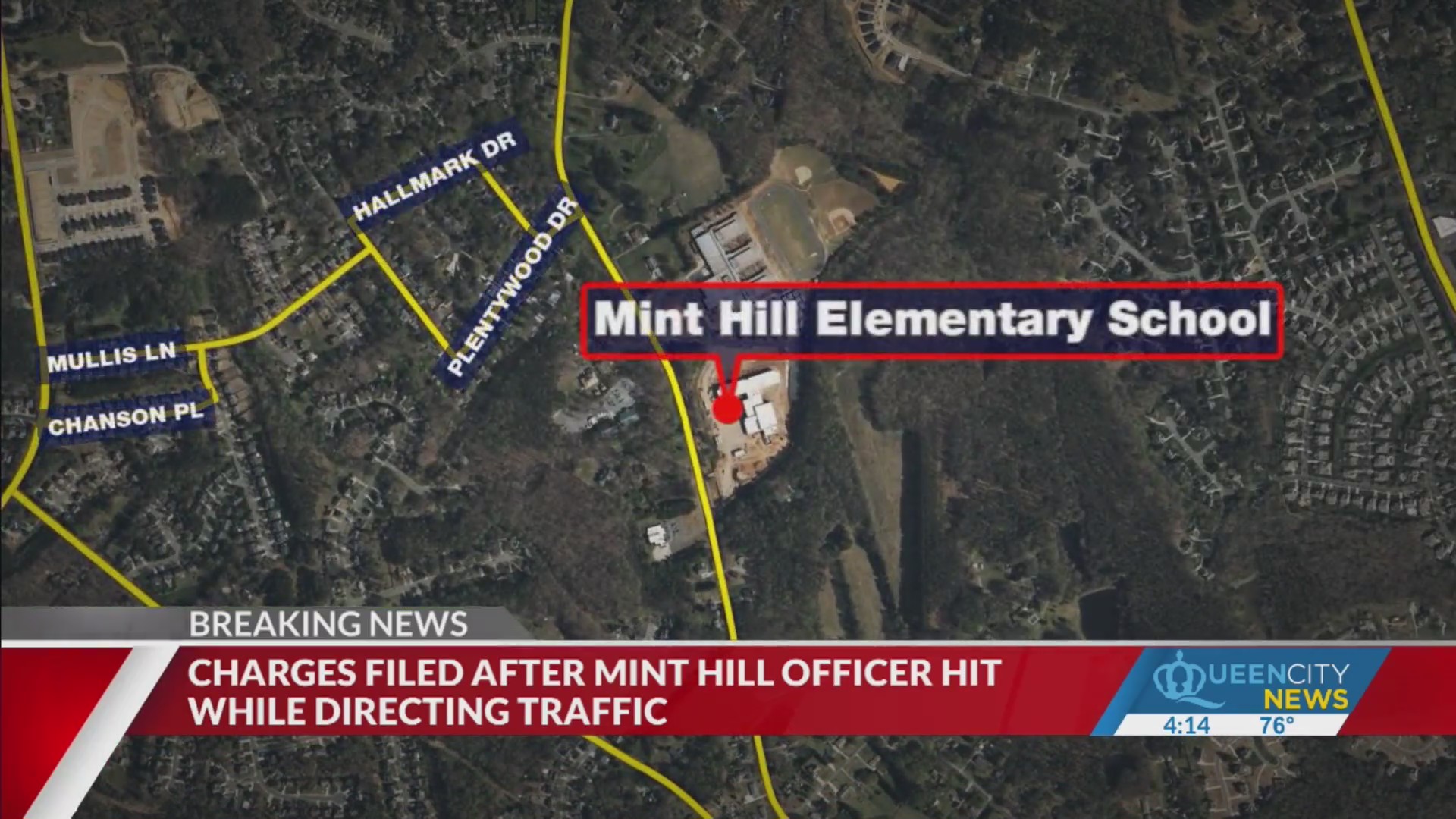 Driver charged after officer struck by vehicle while directing traffic at Mint Hill Elementary ...