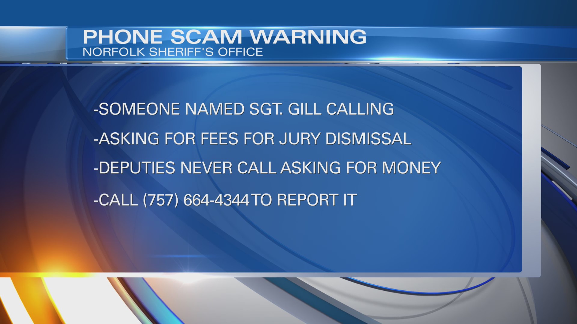 Norfolk Sherriff warns of scam – WAVY.com