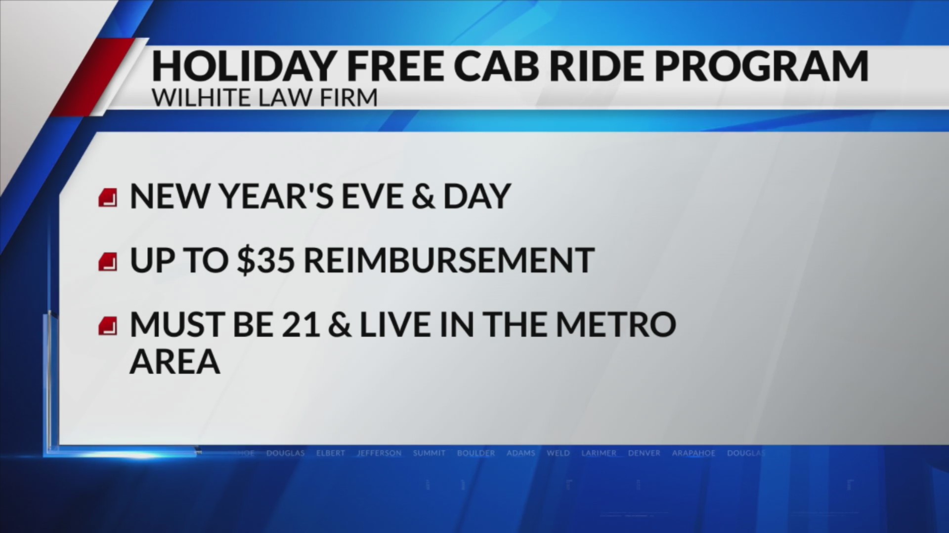 Holiday free cab ride program – FOX31 Denver