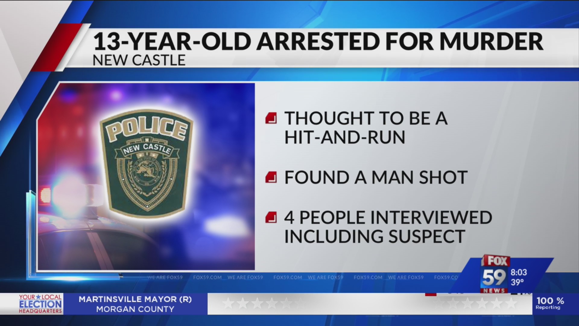 Police arrest 13-year-old in New Castle murder case – Fox 59