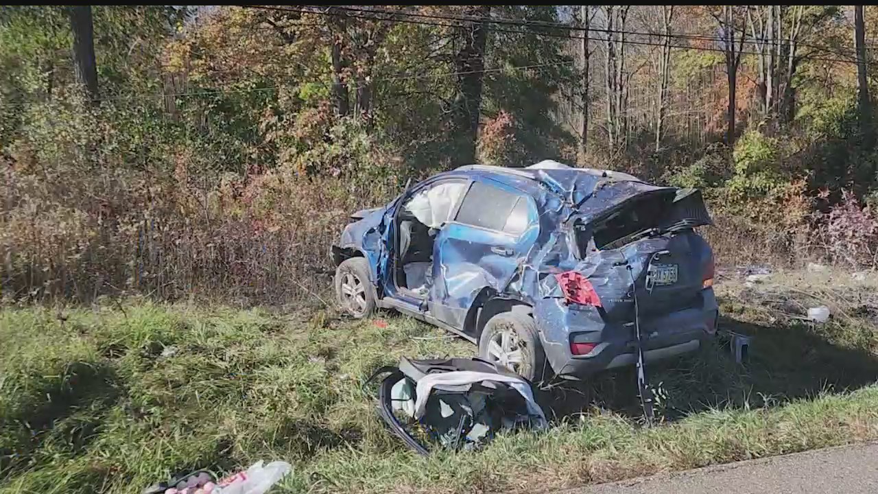Car crashes into utility pole, causes small fire – WKBN.com