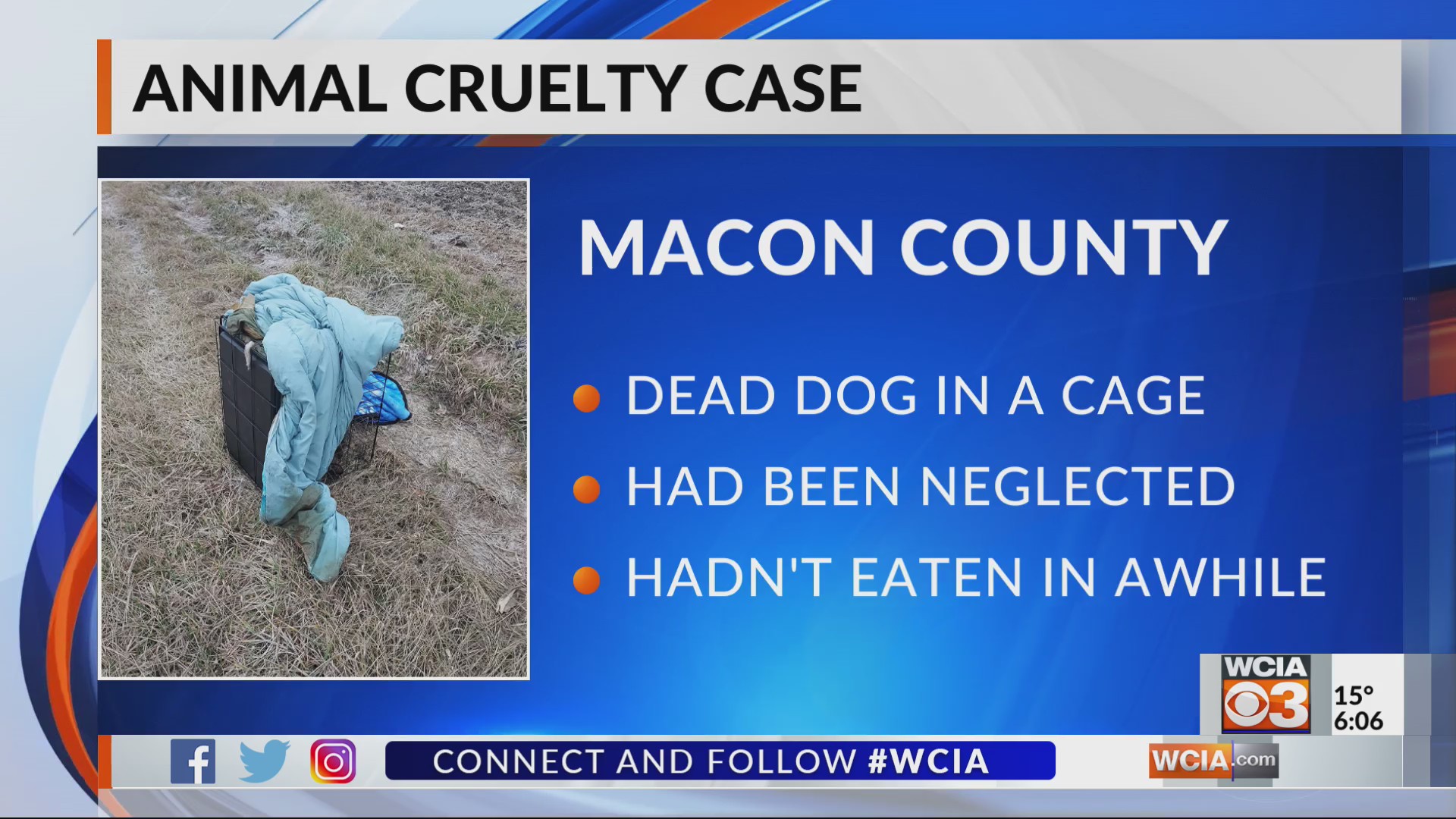 Reward rises to $7,000 in Macon Co. animal cruelty case – WCIA.com