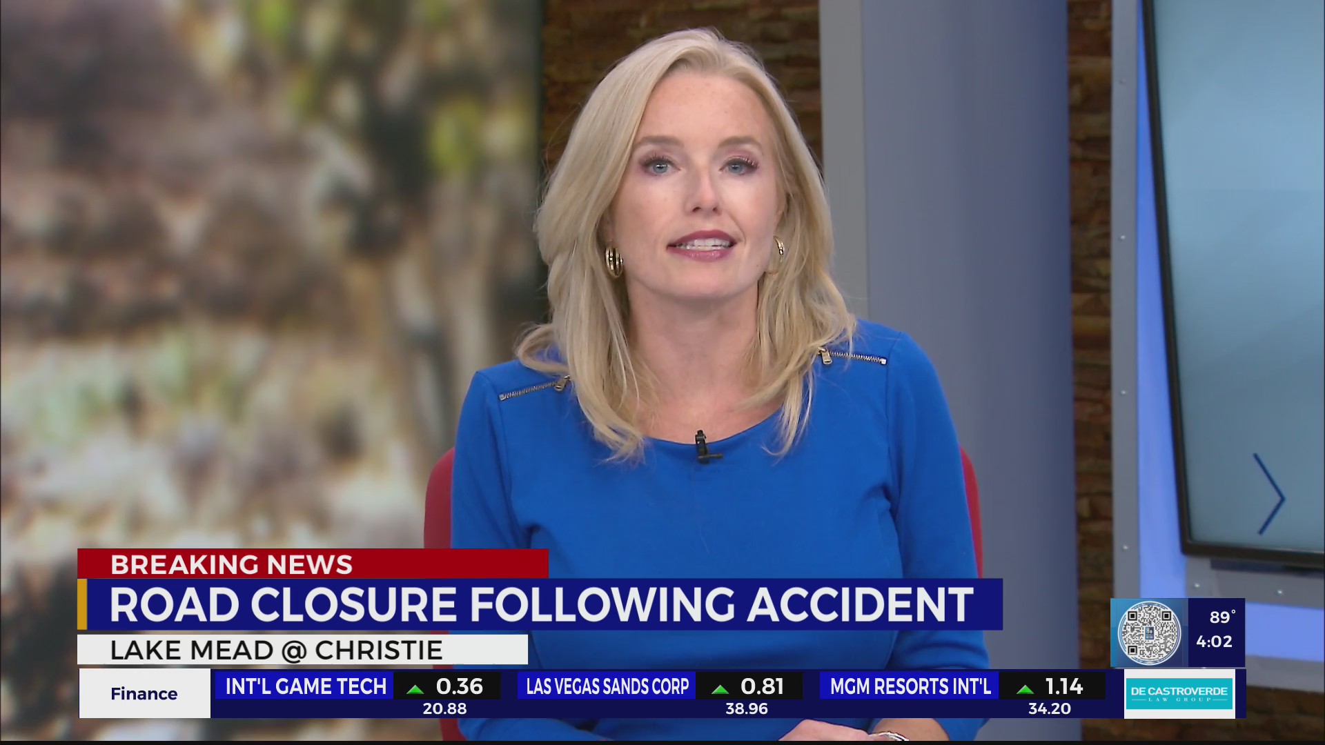 Road closure at Lake Mead and Christie following accident – KLAS