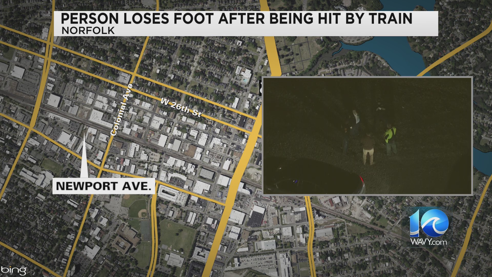 Person loses foot after being hit by train in Norfolk – WAVY.com
