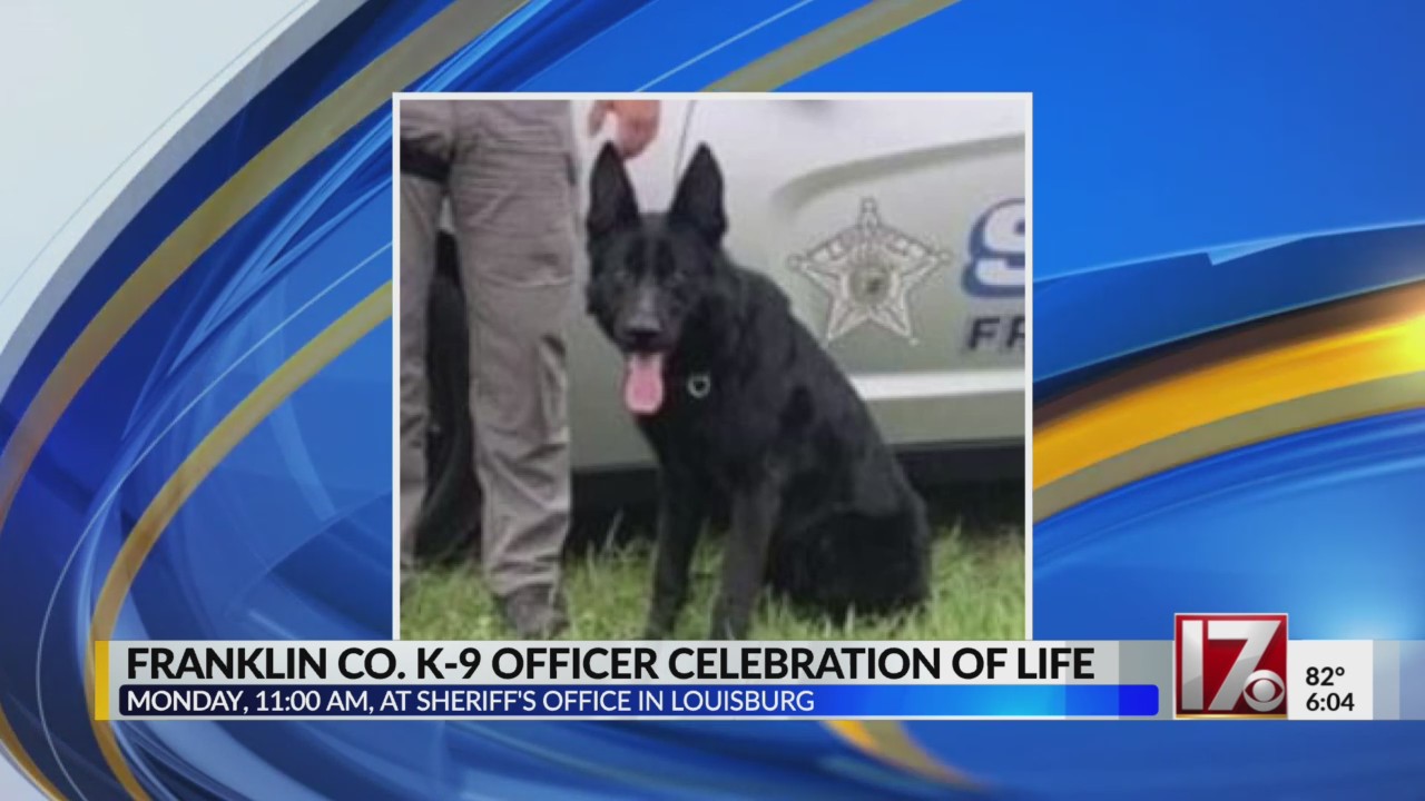 Franklin Co. holding celebration of life for K9 officer killed – CBS17.com