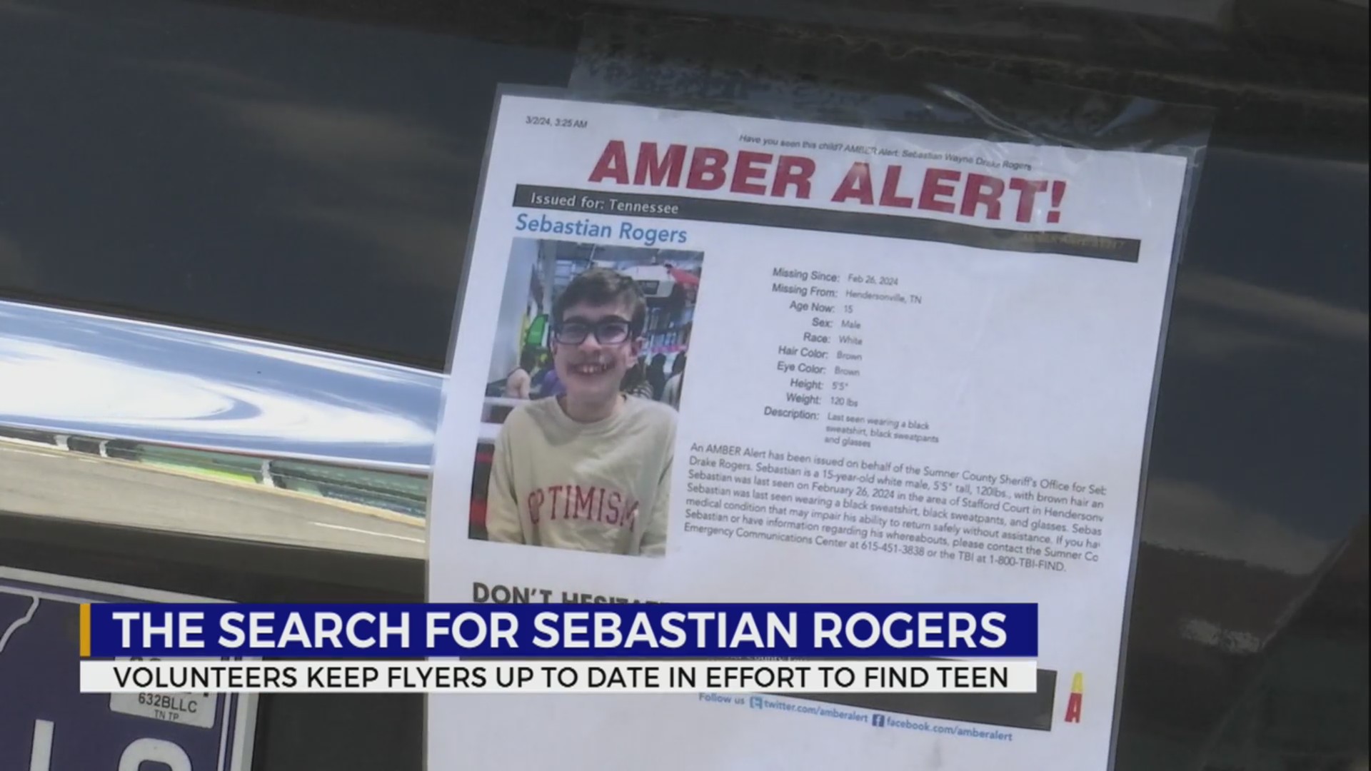 Volunteers keep fliers up to date to effort to find Sebastian Rogers ...