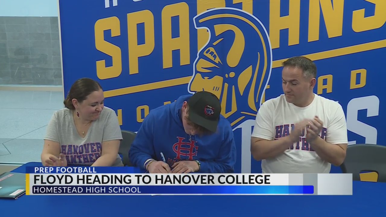 Homestead’s Collin Floyd signs with Hanover College football – WANE 15
