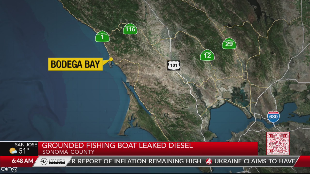 Grounded fishing vessel near Bodega Bay leaked diesel – KRON4