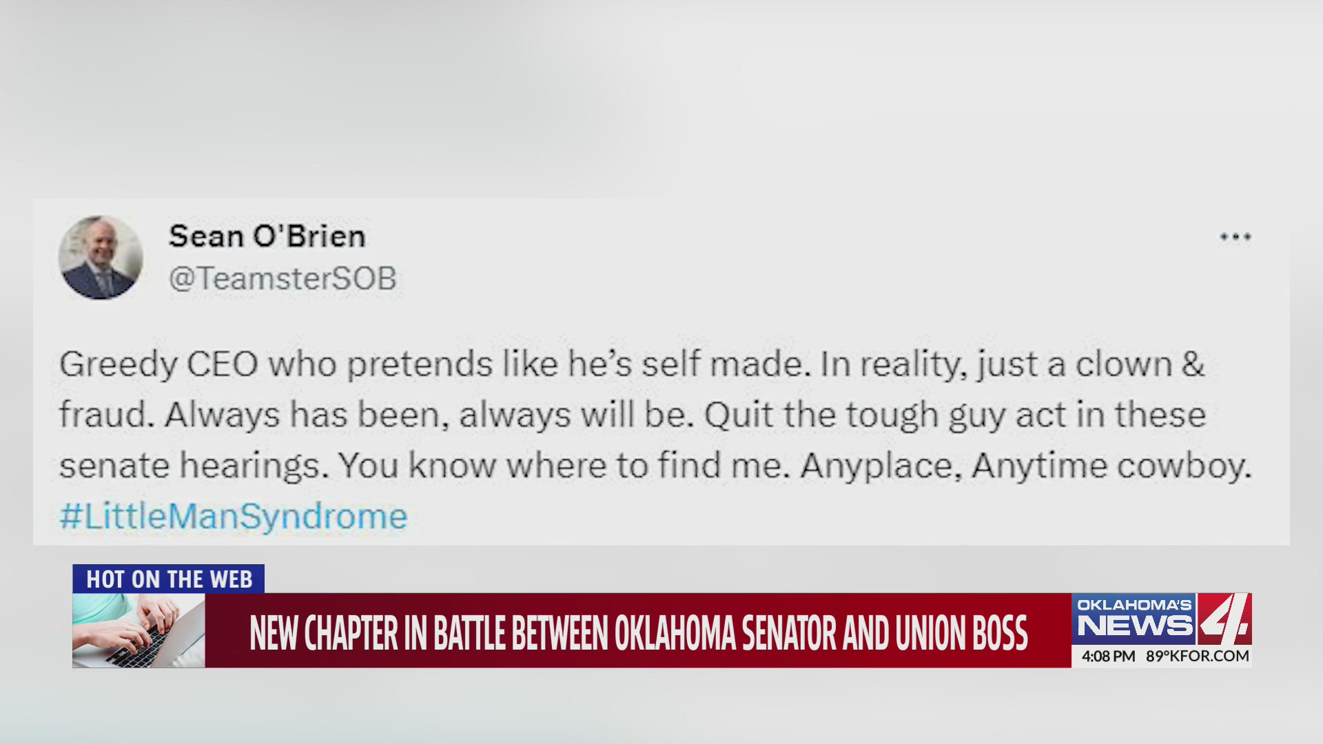New chapter in battle between Oklahoma senator and union boss – KFOR ...