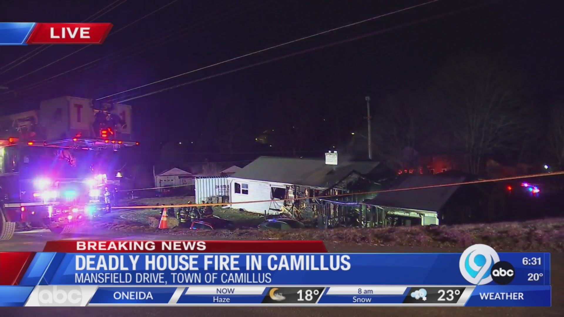 One dead, one critical after house fire in Camillus – WSYR