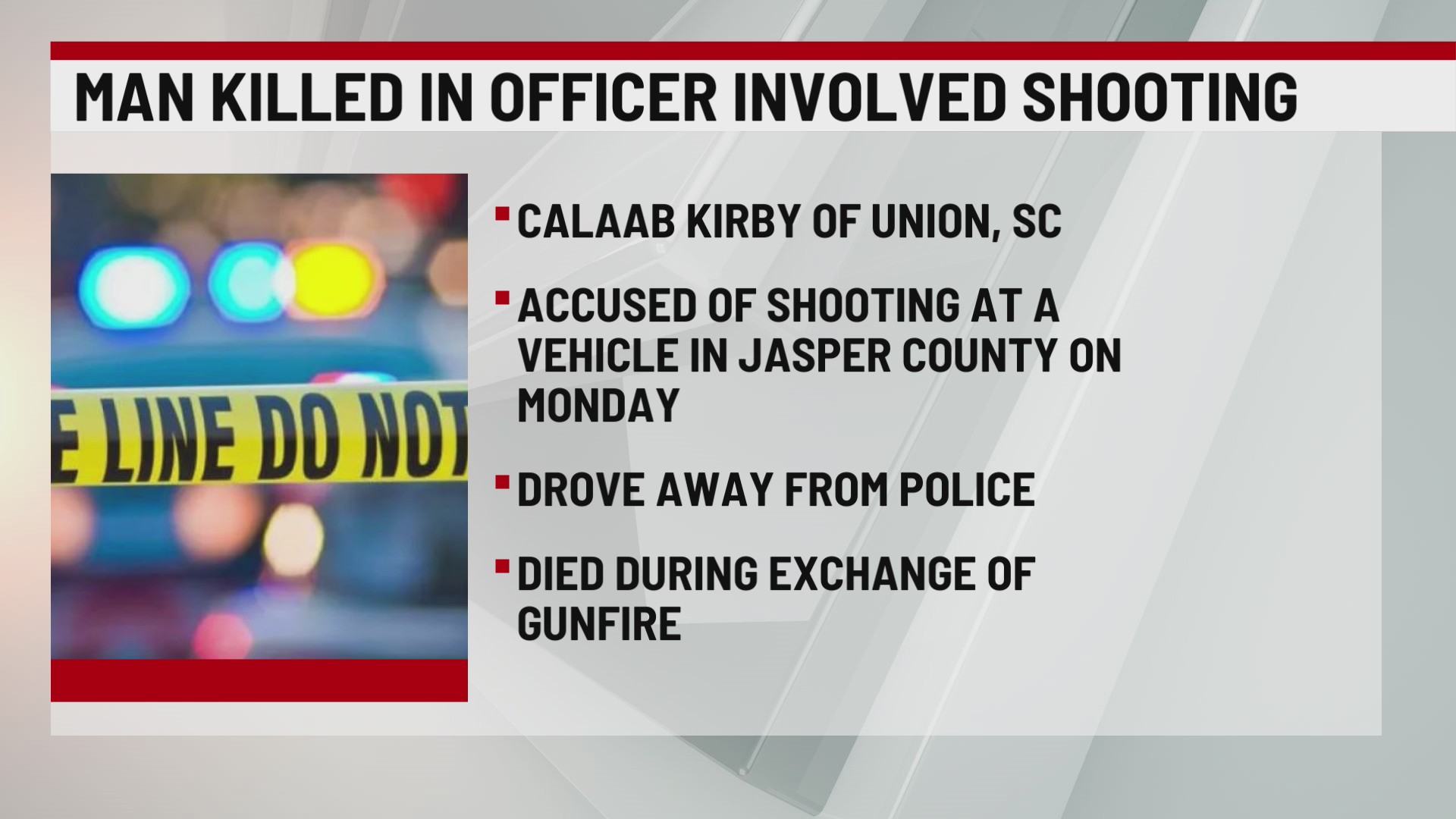 Union man killed in shootout with police – WSPA 7NEWS