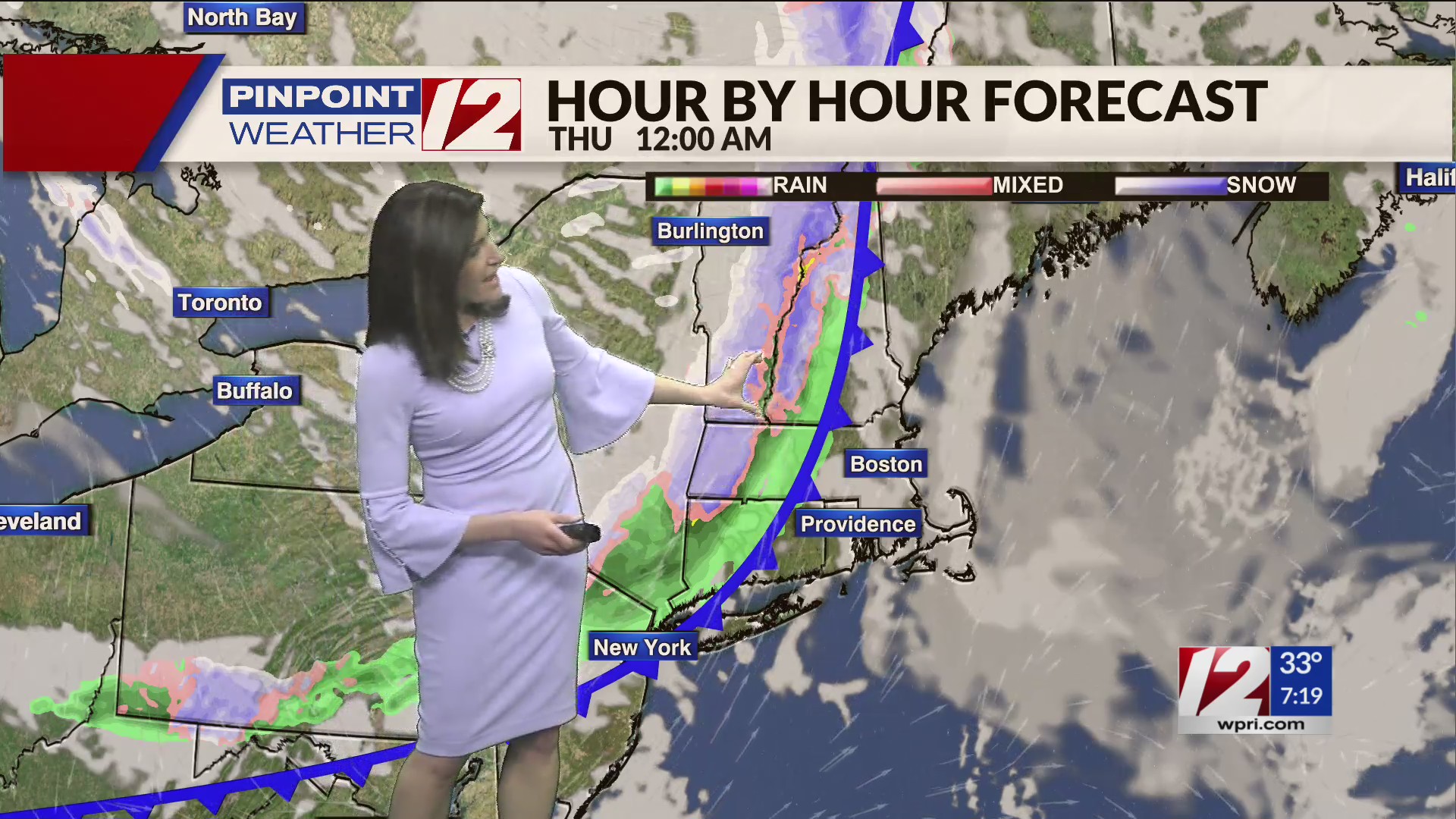 Pinpoint Weather 12 Forecast: Sunny Today; Brief Snow/Rain Tonight ...