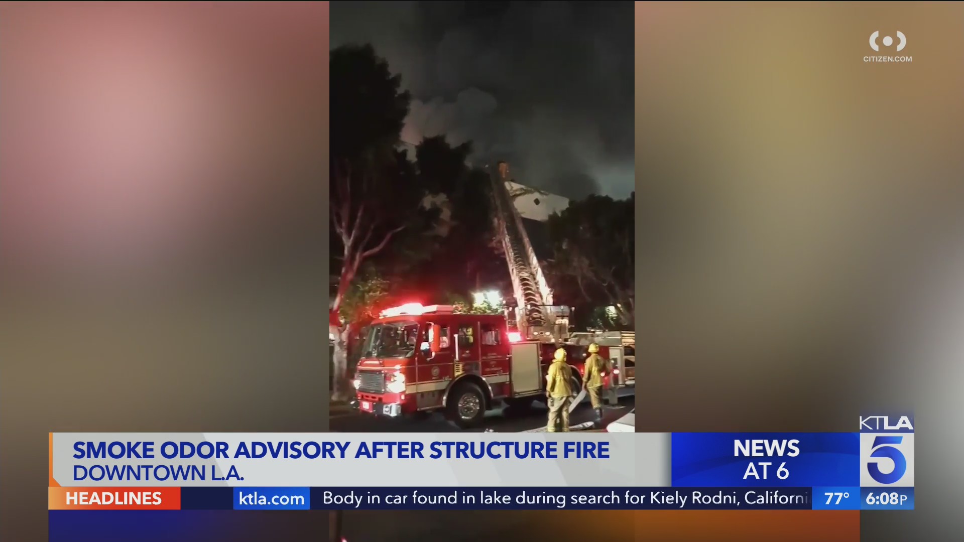 Downtown structure fire leads to citywide smoke advisory – KTLA