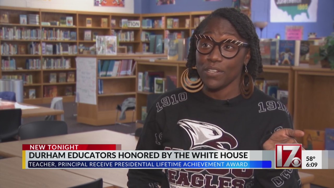 Durham teacher, principal receive presidential award – CBS17.com
