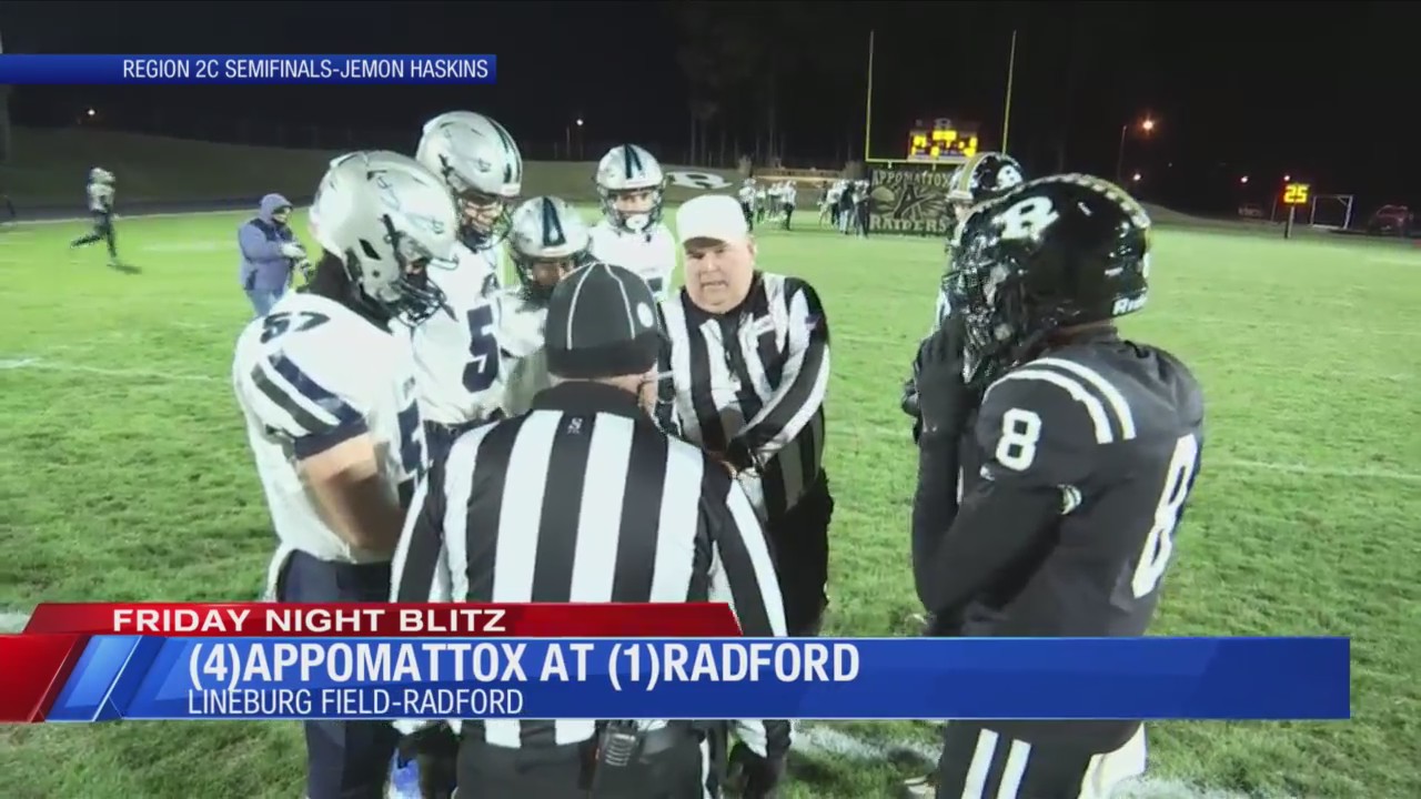 Friday Night Blitz Region 2C Semifinals – Appomattox at Radford – WFXRtv