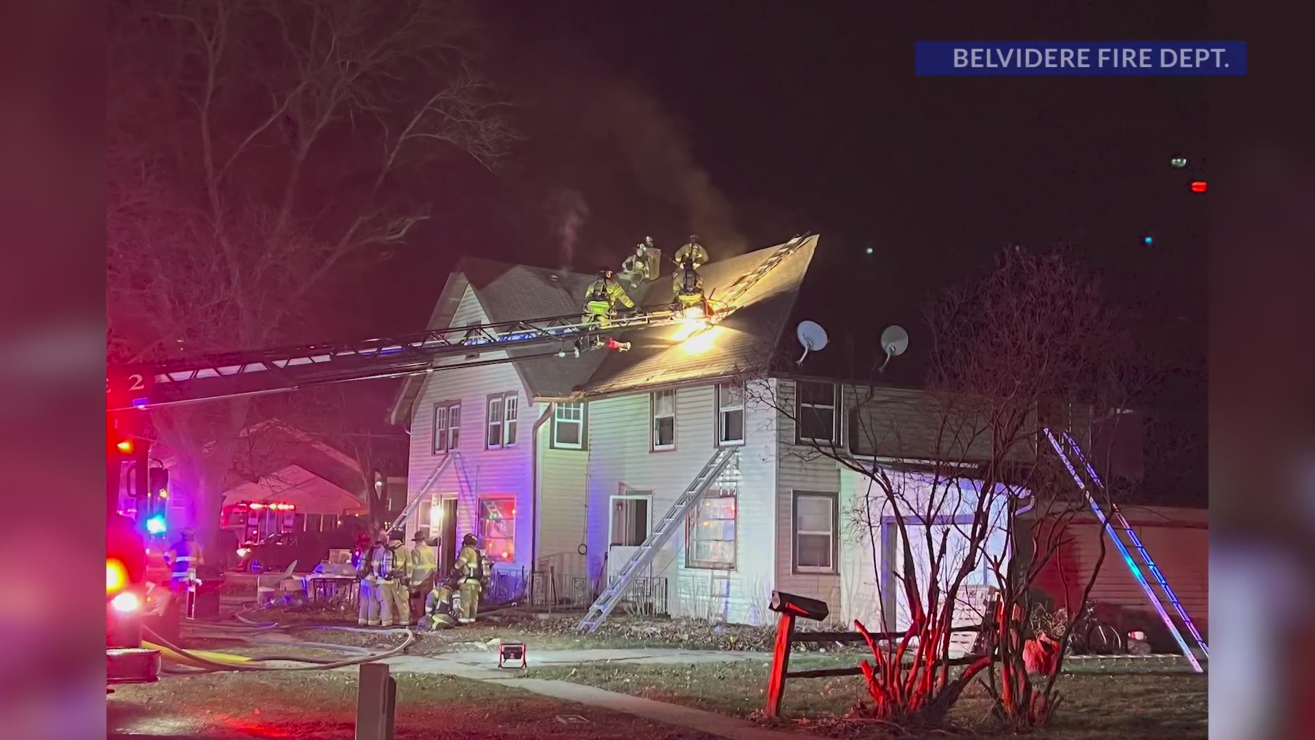 Floor collapses as firefighters work to put out fire in Belvidere home ...