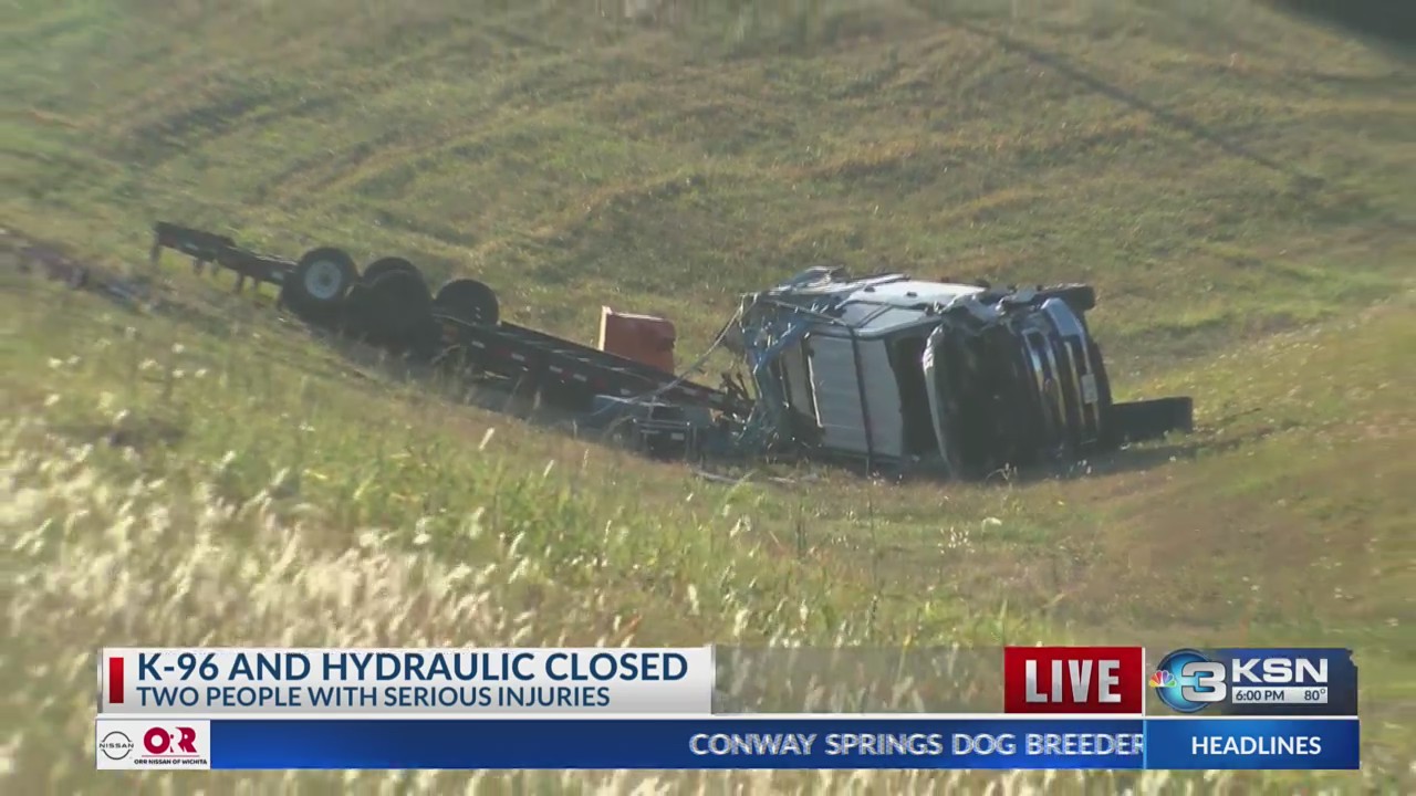 K-96 and Hydraulic crash leaves two people with serious injuries – KSN-TV