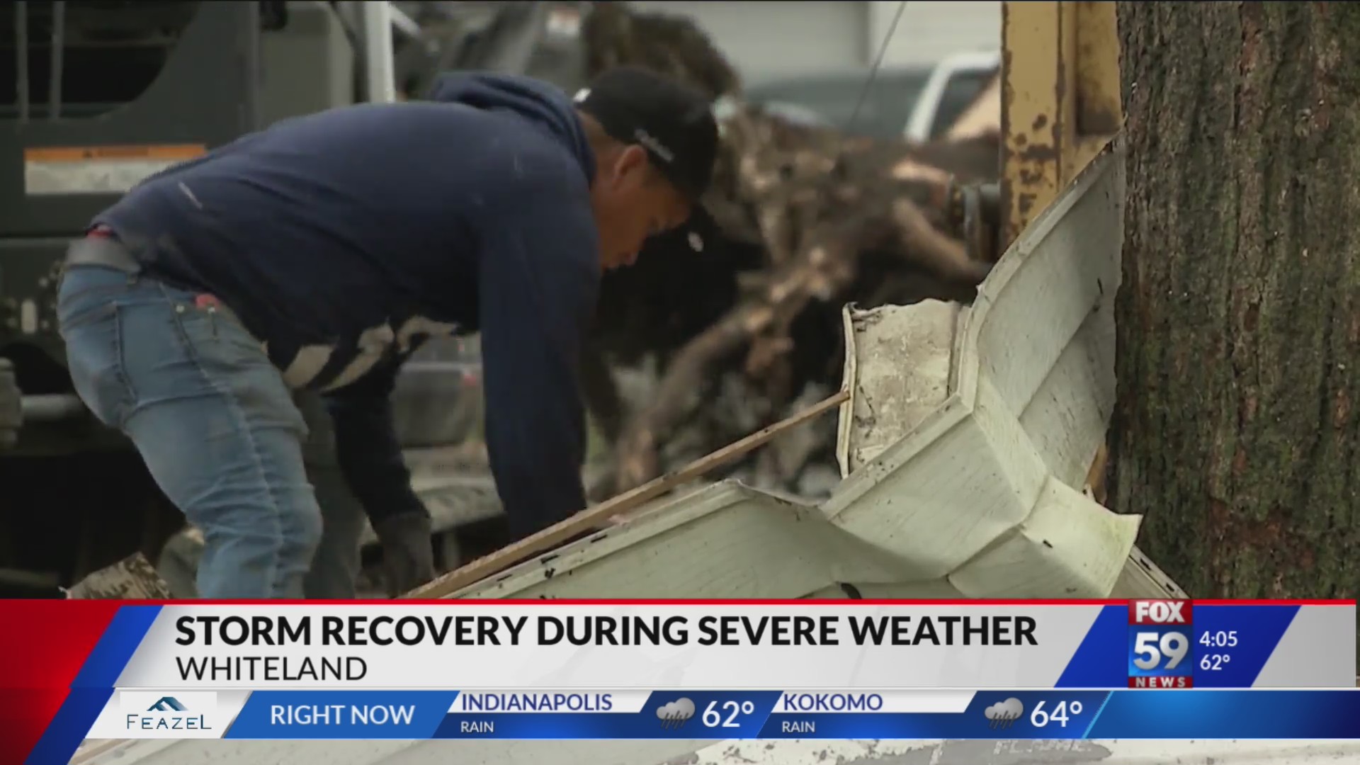 Whiteland continues storm recovery during severe weather – Fox 59