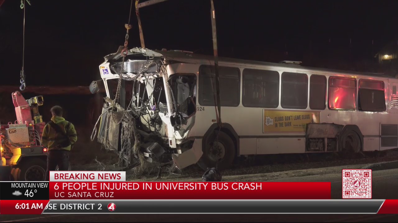 6 hospitalized after UC Santa Cruz solo bus crash – KRON4
