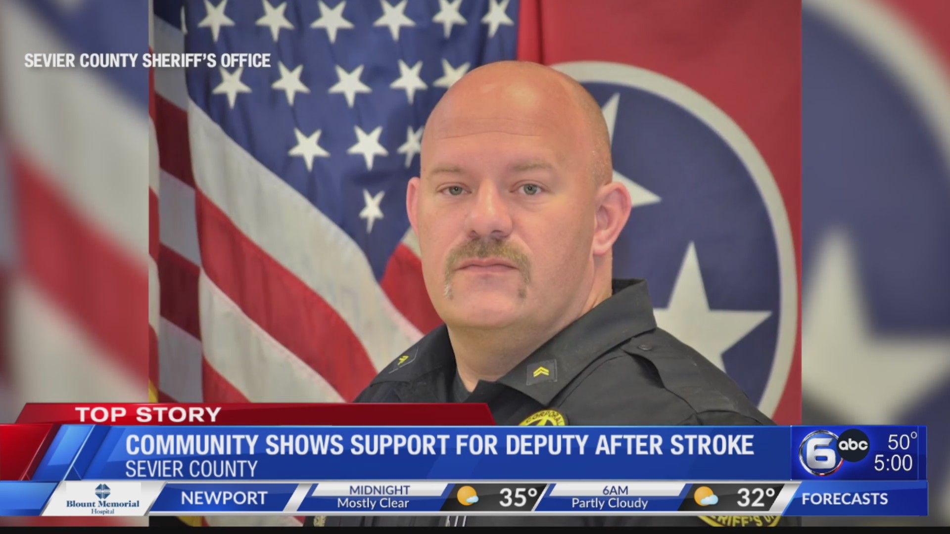 Sevier County community rallies around deputy who suffered stroke ...