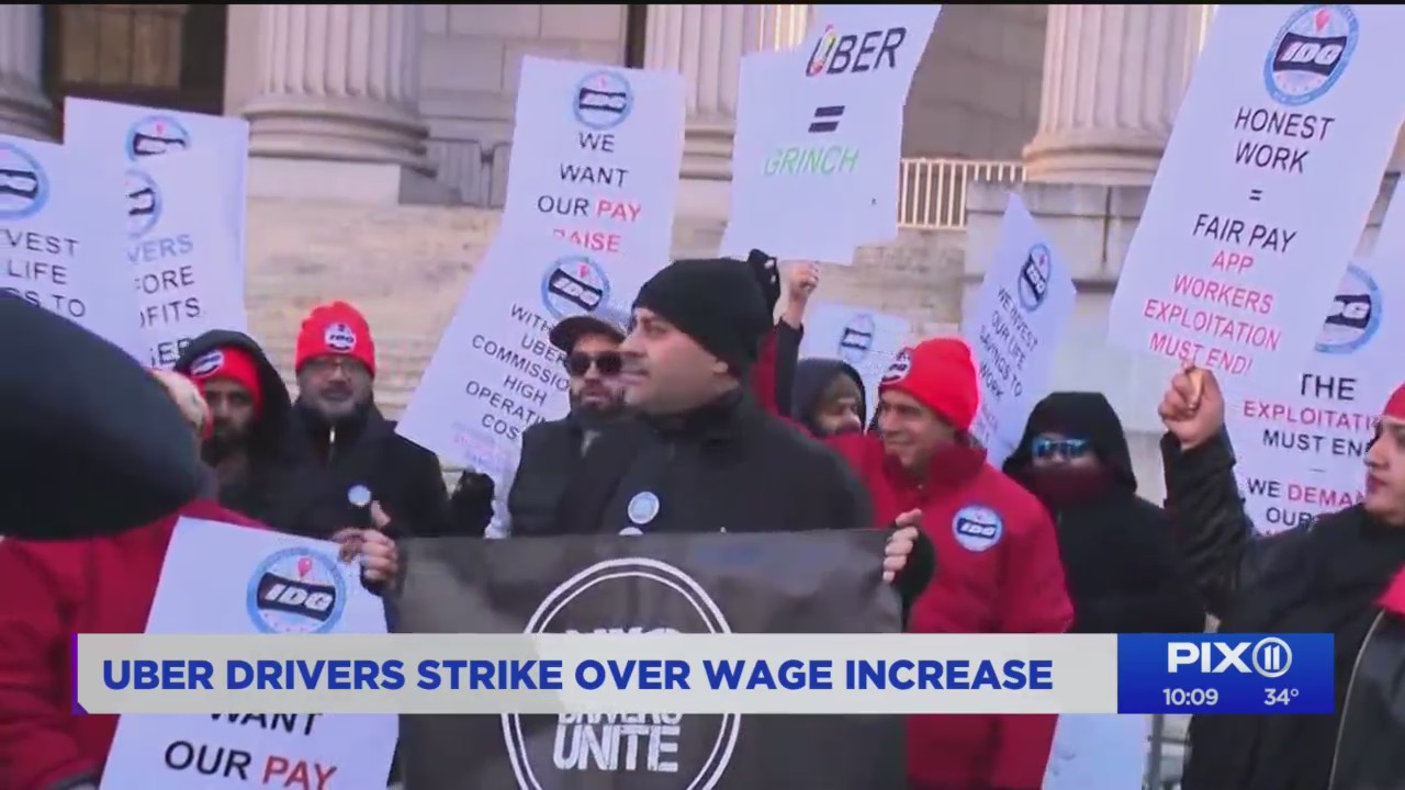Uber drivers protest after lawsuit halts pay raise – PIX11