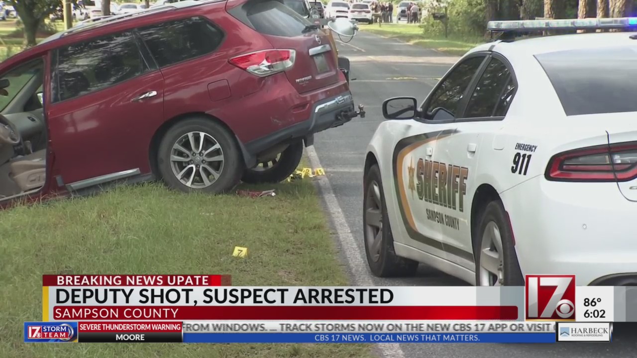 Sampson County suspect caught on video after deputy shooting – CBS17.com