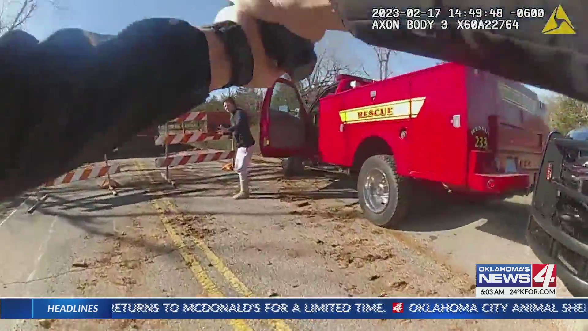 Police Release Body Cam Footage Of Stolen Fire Truck