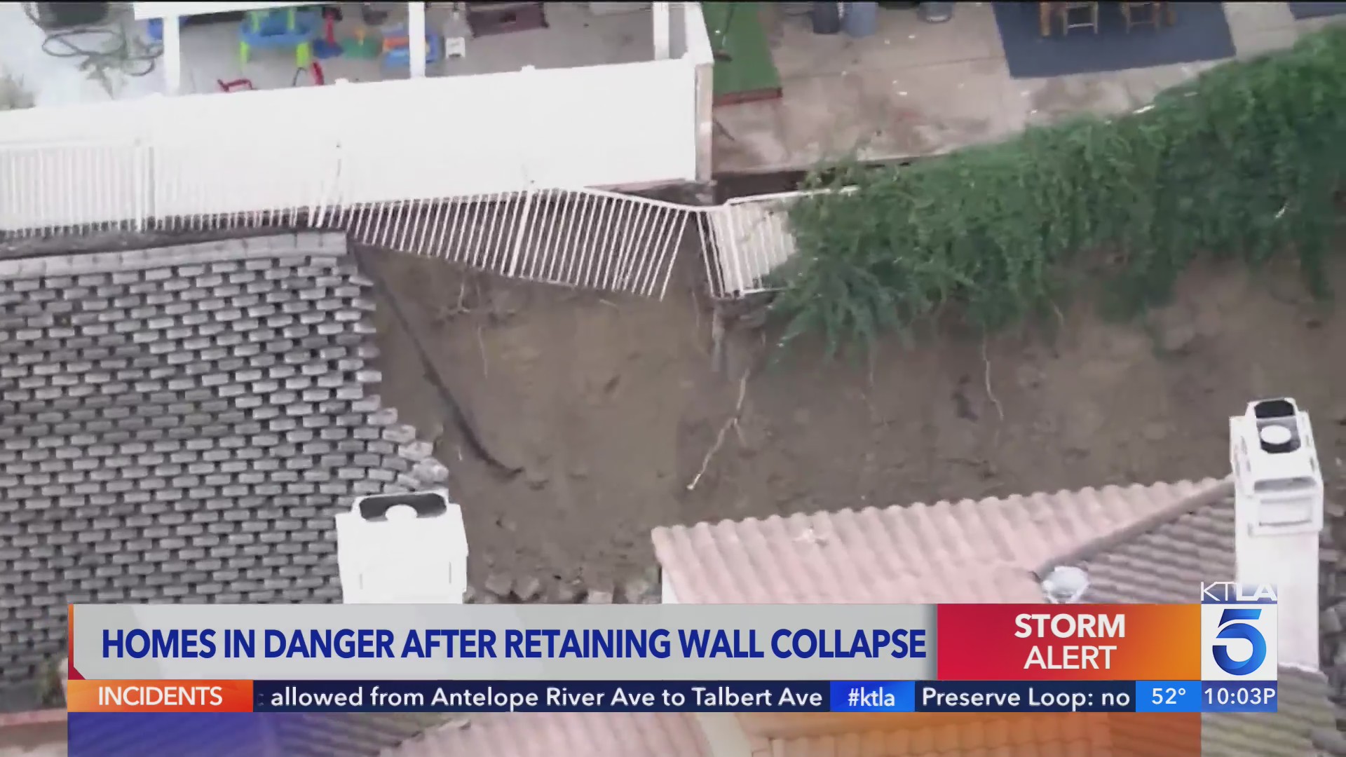 Retaining wall collapses in Corona; 8 homes evacuated – KTLA
