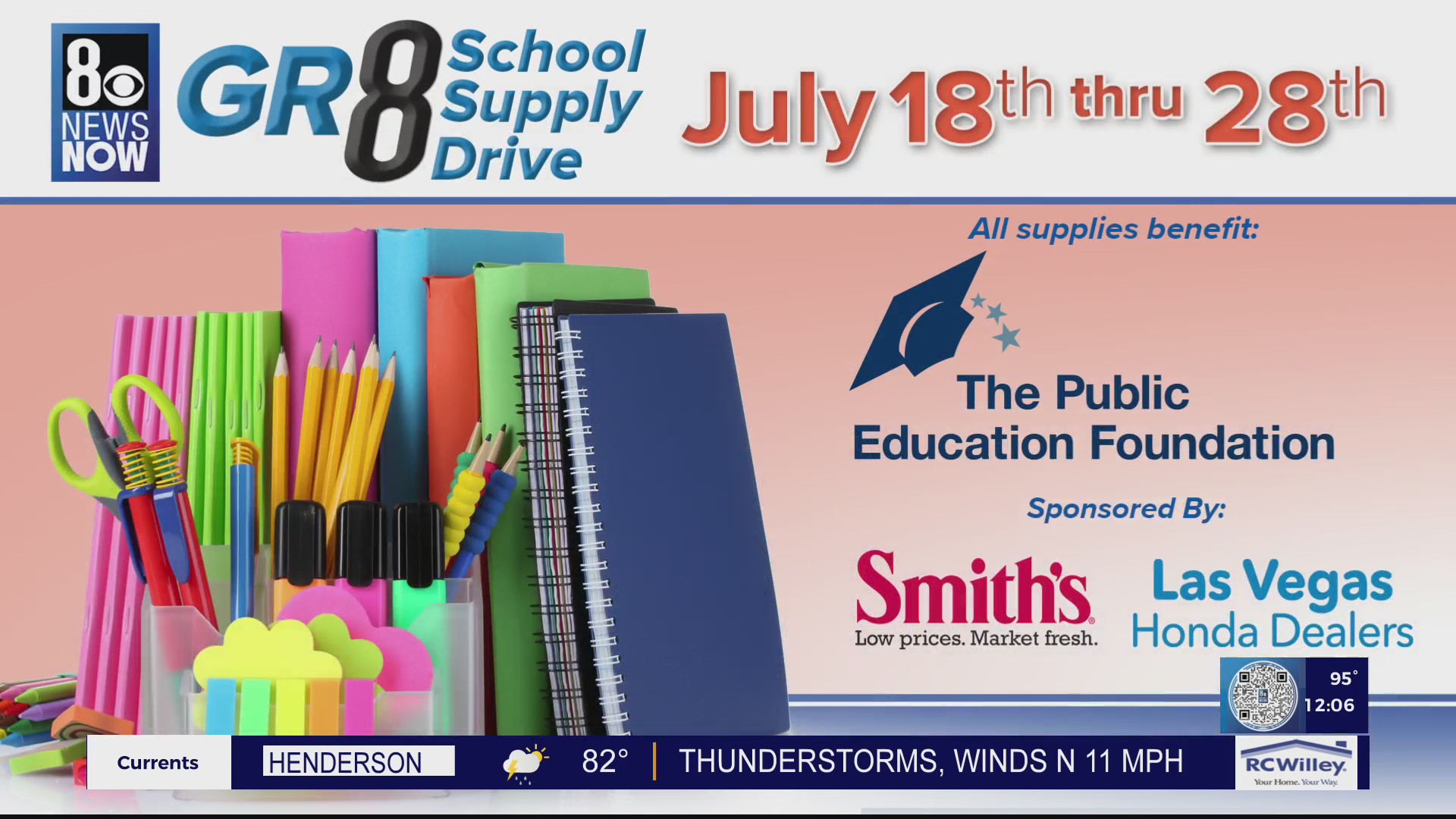 Donate to the Gr8 School Supply Drive – KLAS