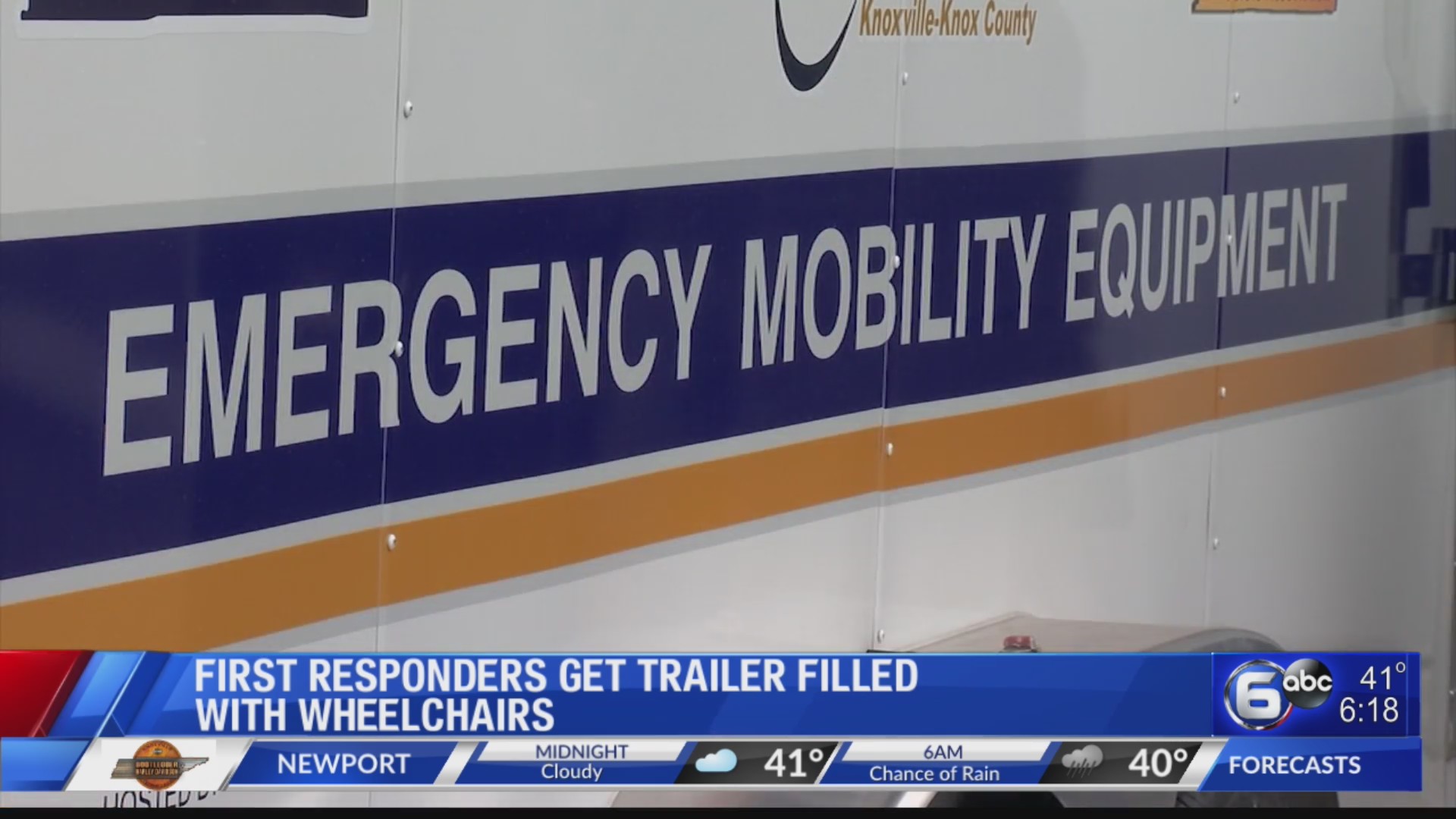 First responders get trailer filled with wheelchairs – WATE 6 On Your Side