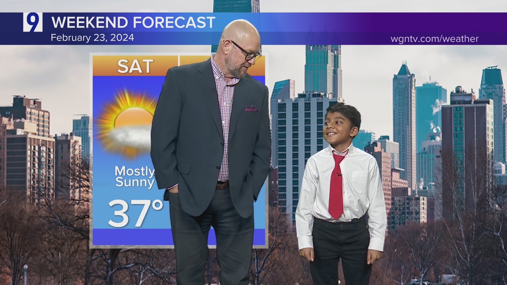 Adorable 3rd grader reports Friday’s weather forecast – WGN-TV