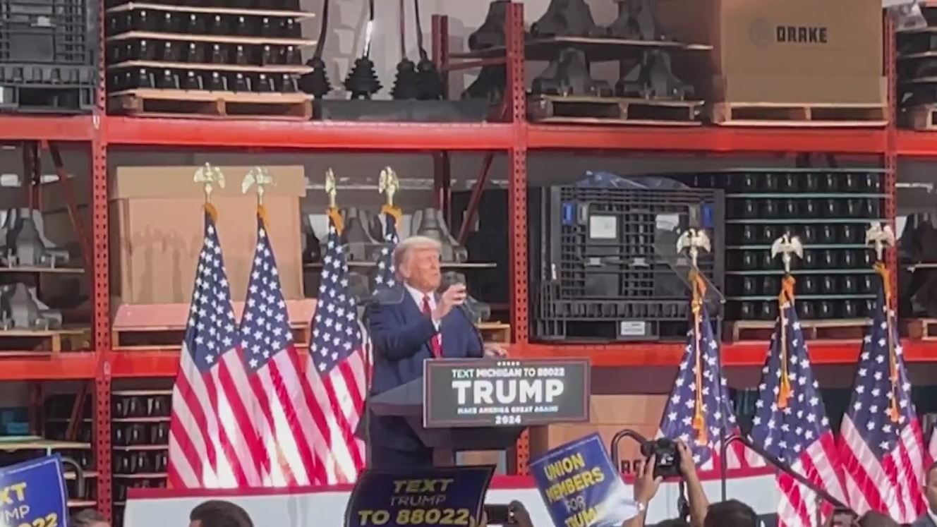 Trump goes to Michigan to rail against Biden’s electric vehicle push ...